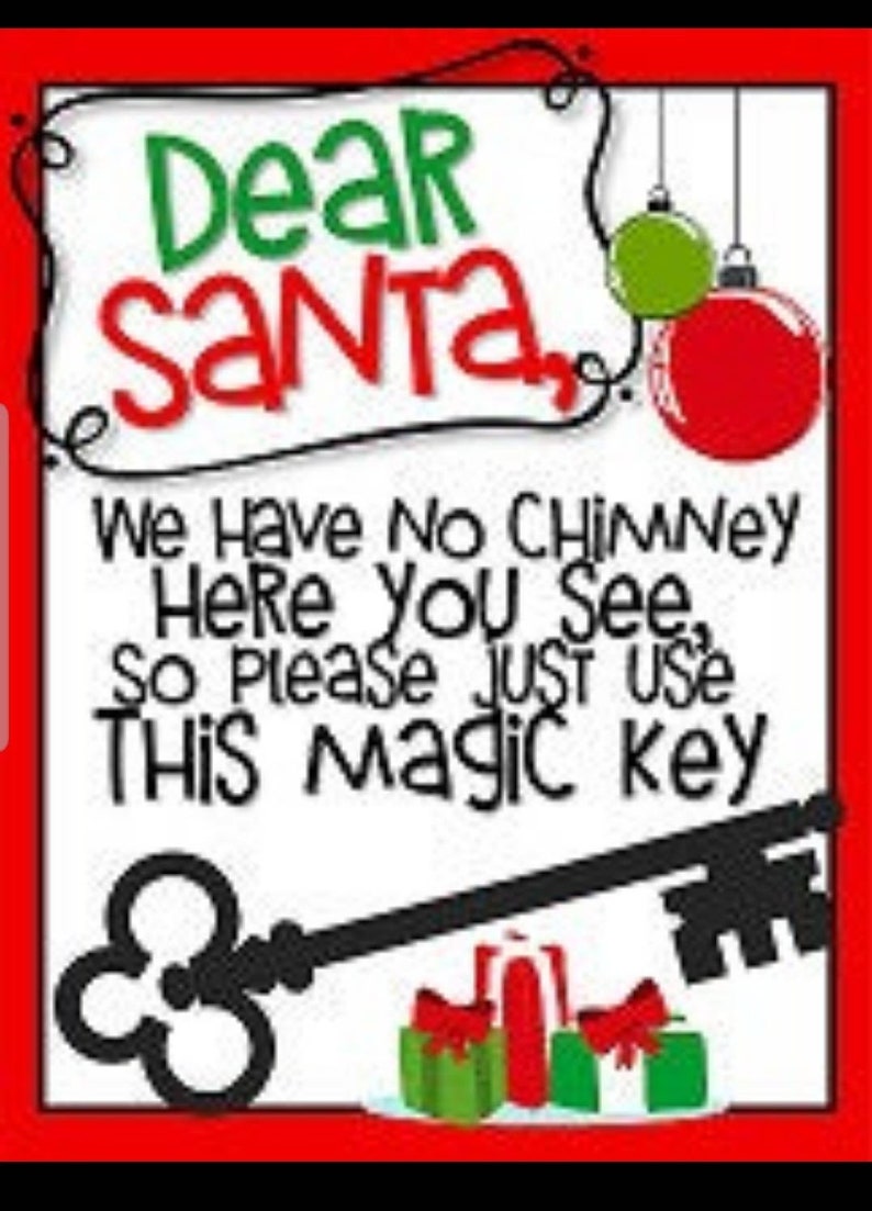 Santas Magic Key Personalized Santa Key Monogrammed Christmas Ornament ...