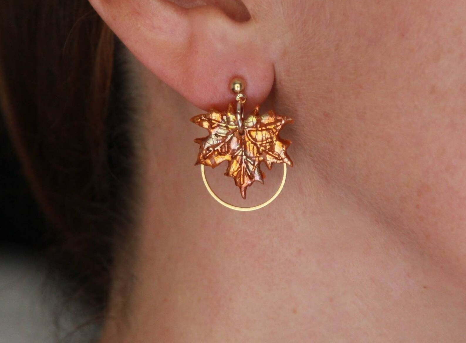 Maple Leaf Earrings Clay/ Autumn Earrings/ Dangle Earrings - Etsy