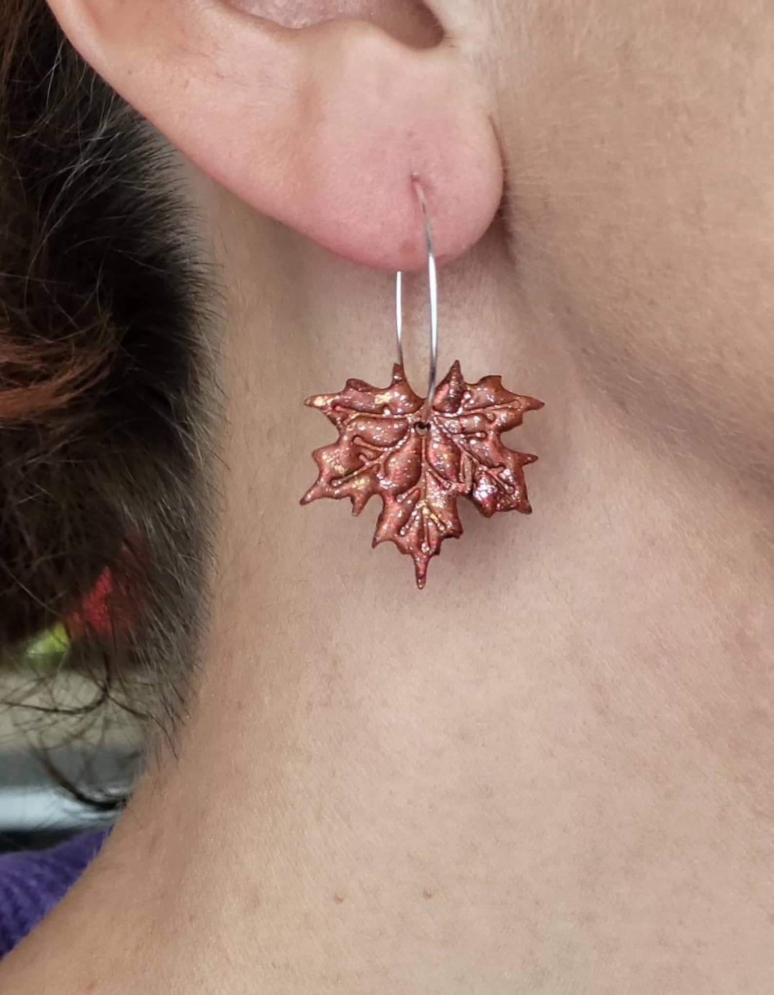 Maple Leaf Earrings Clay/ Autumn Earrings/ Dangle Earrings - Etsy