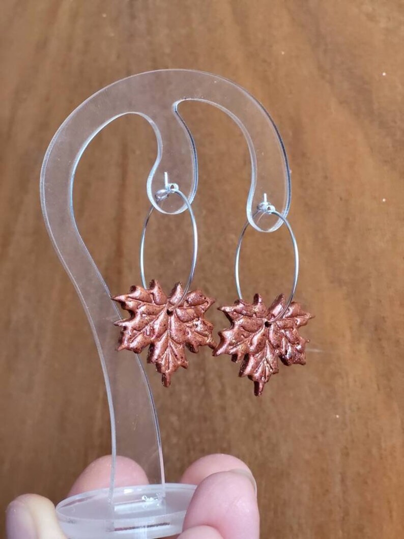 Maple Leaf Earrings Clay/ Autumn Earrings/ Dangle Earrings - Etsy