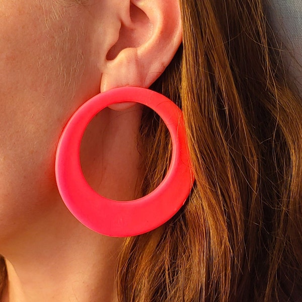 Hot Pink Earrings - Etsy