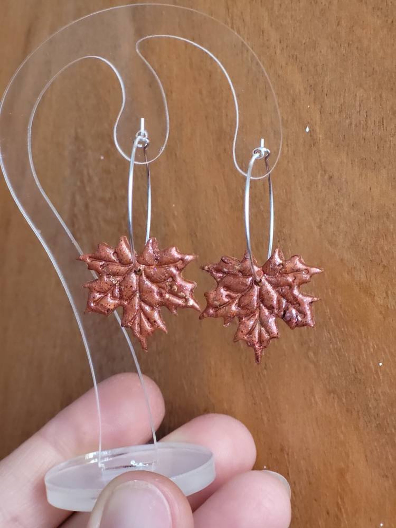 Maple Leaf Earrings Clay/ Autumn Earrings/ Dangle Earrings - Etsy