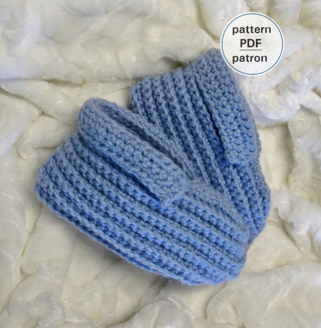 Crochet PATTERN Adult Simple Slippers With Cuff, Unisex, Men, Women ...