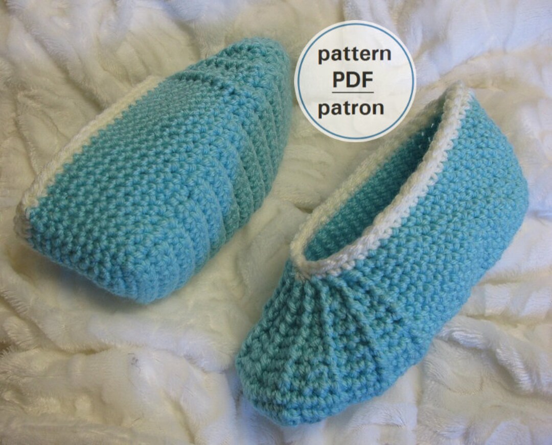 Crochet PATTERN Women's Raised Stitch Slippers, Textured Slippers ...