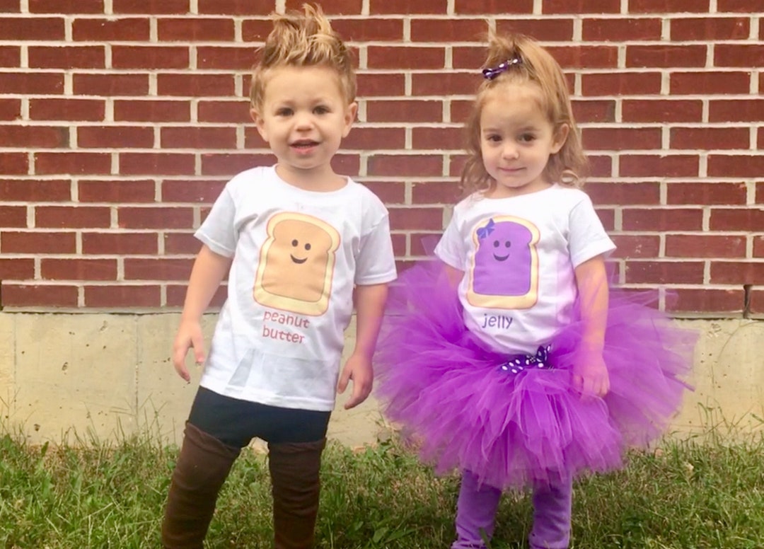 Peanut Butter and Jelly Twin Outfit Set: Boy/girl Costume - Etsy