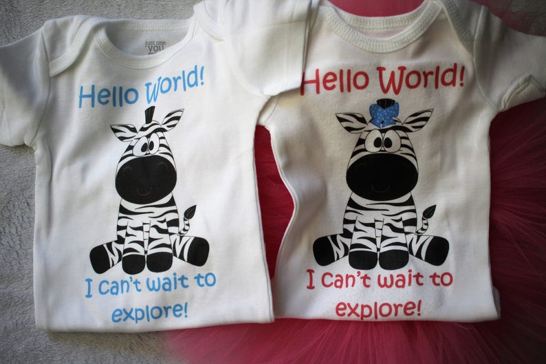 Hello World Baby Outfit/hello World I Can't Wait to - Etsy