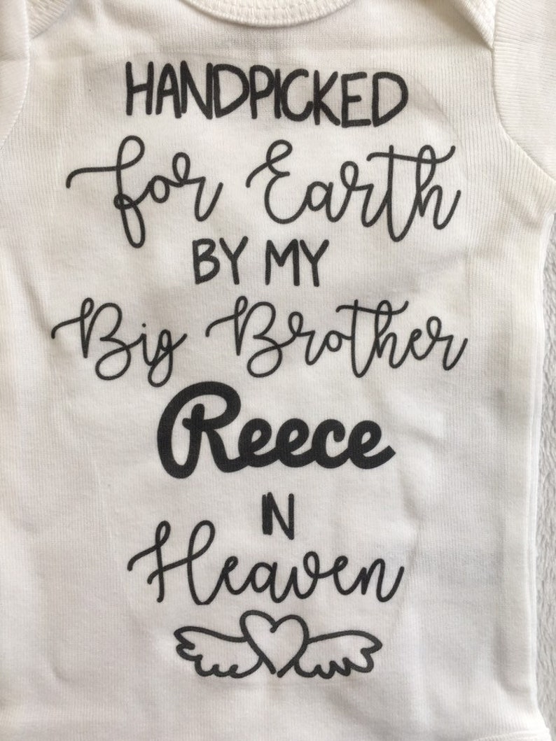 Handpicked for Earth by My Big Brother in Heaven/hand Picked - Etsy