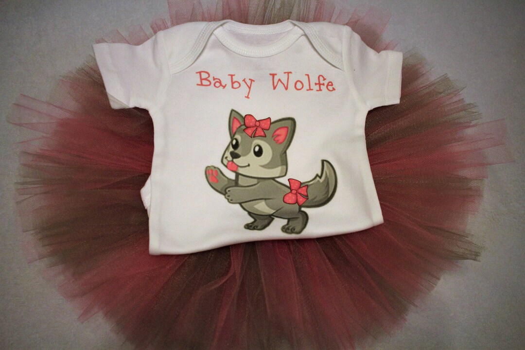 Custom Baby Wolf Bodysuit & Tutu Outfit: Newborn Photo Prop - Etsy