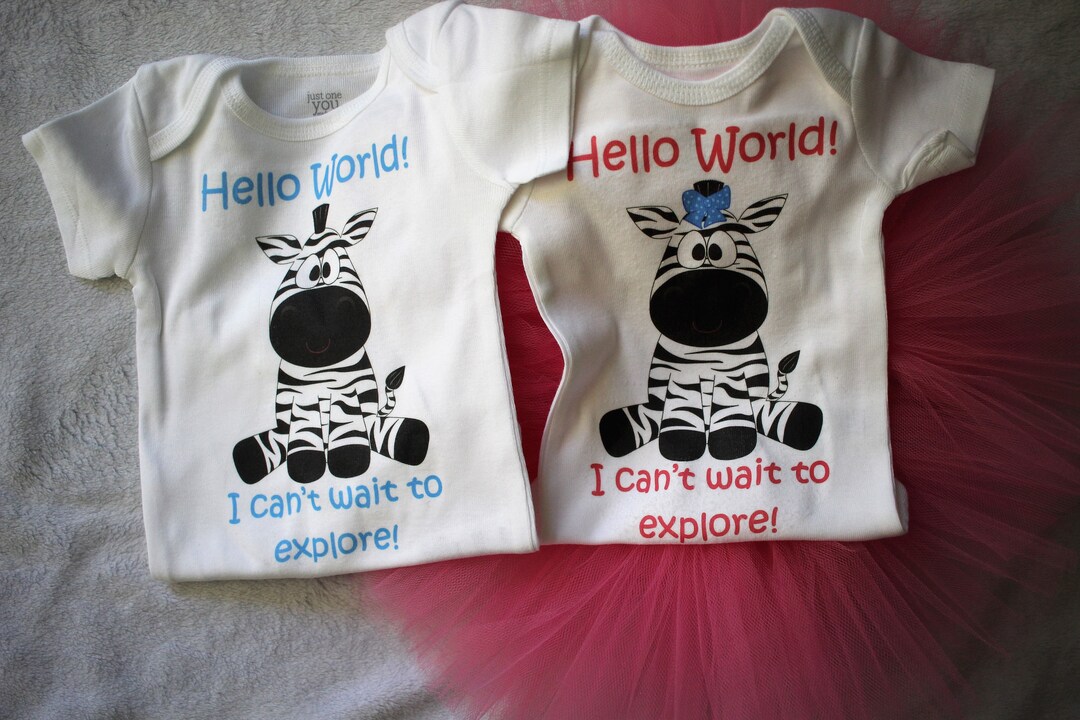 Hello World Baby Outfit/hello World I Can't Wait to - Etsy