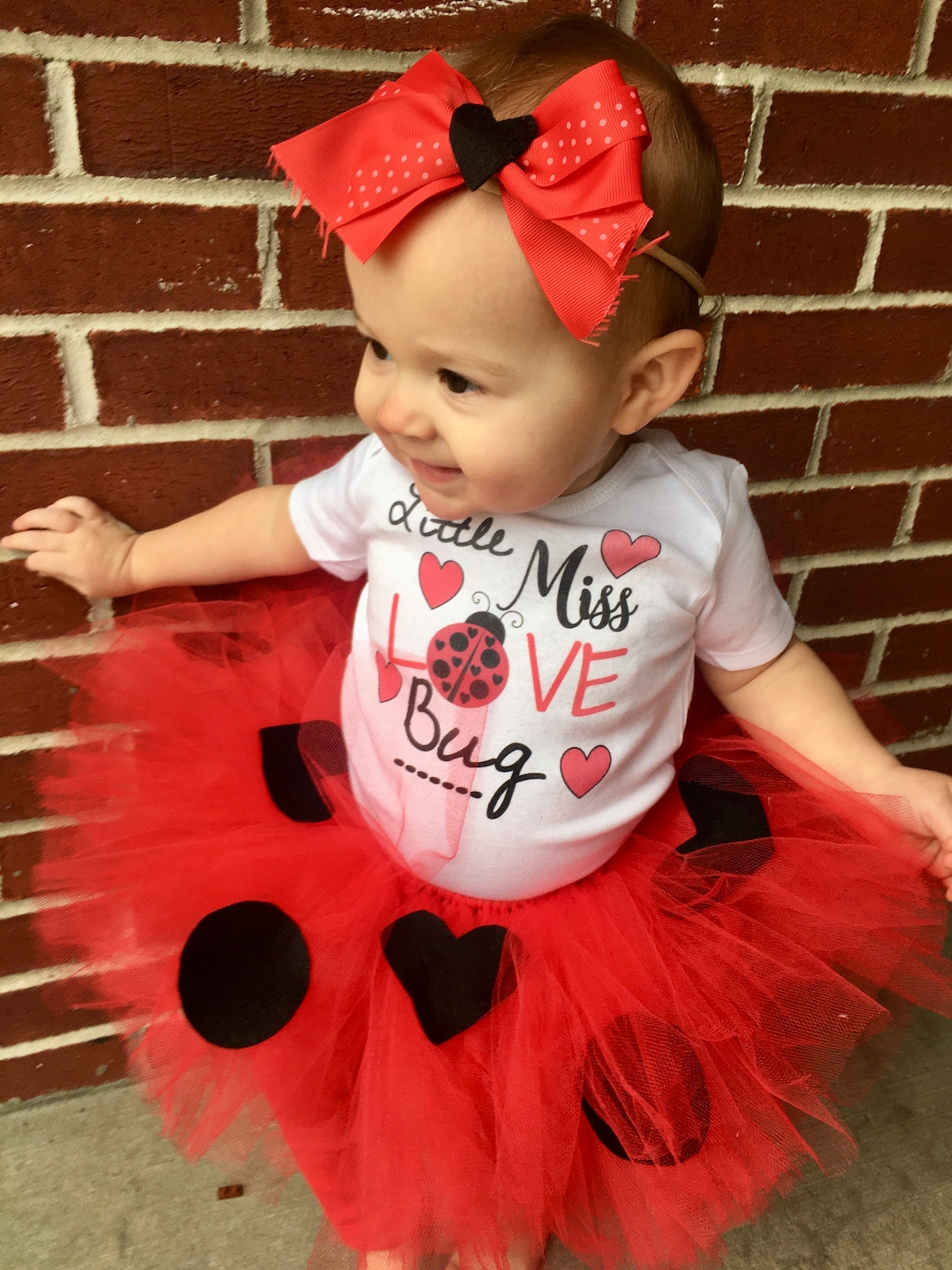 Little Miss Love Bug Outfit/love Bug Shirt/ladybug Tutu/love Bug Baby ...