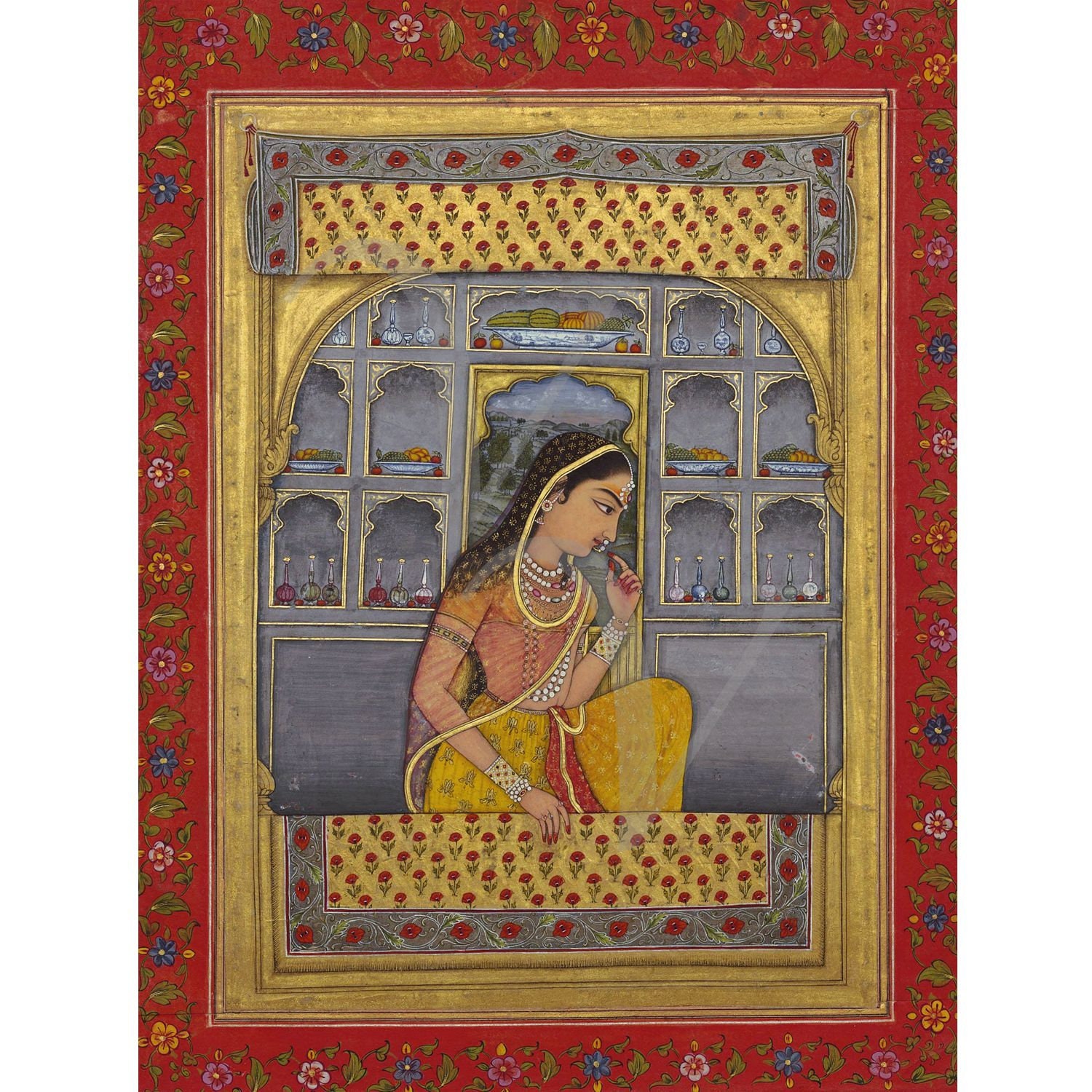 Indian Princess Painting Print India Antique Artwork - Etsy Australia