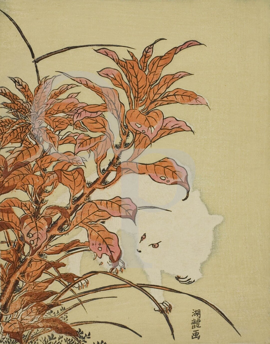 White Rabbit Art Print Japanese Antique Artwork Japan - Etsy