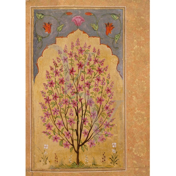 Indian Flower Tree Art Print Antique Artwork India Vintage - Etsy Australia