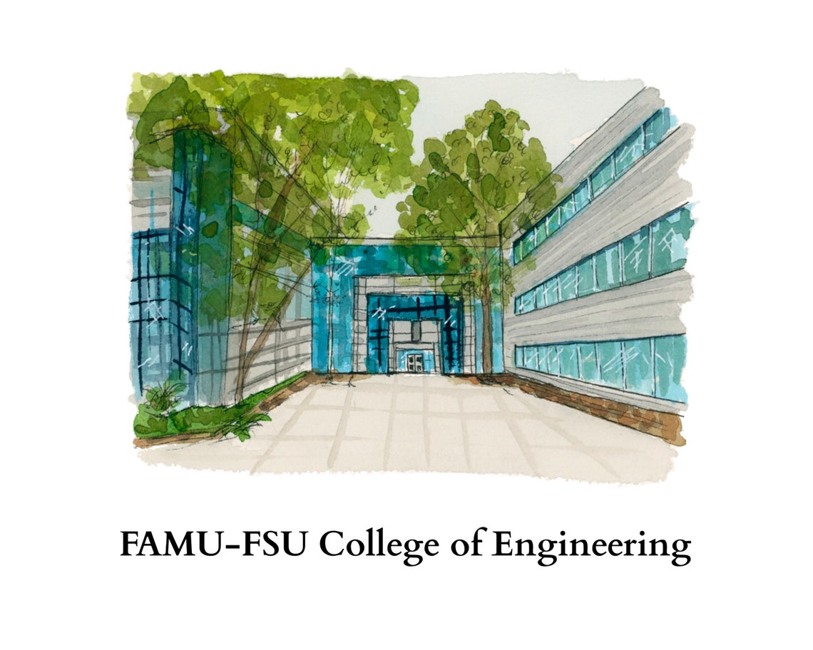 FAMU-FSU College of Engineering Print / FSU Art Print / - Etsy