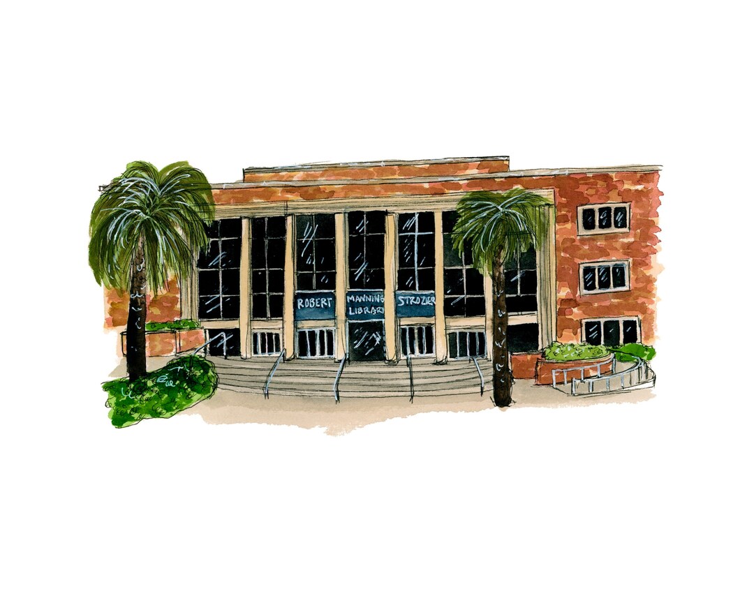 Florida State University Strozier Library Print / FSU Art Print ...