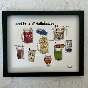 Florida State University Cocktails of Tallahassee Print / FSU - Etsy