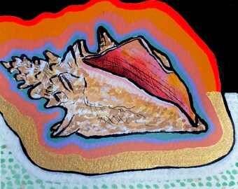 Conch Shell Art - Etsy