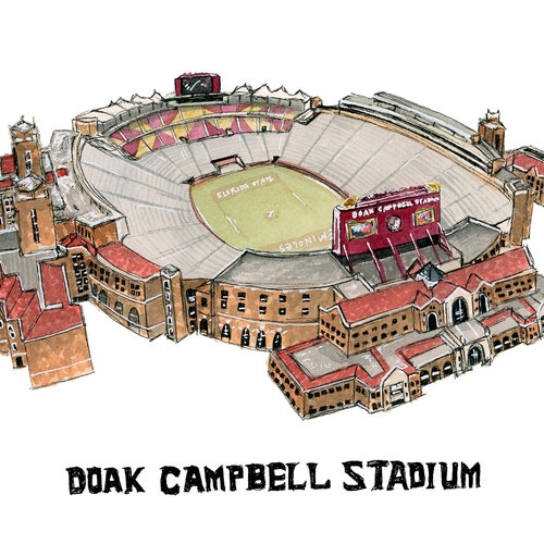 Florida State University Football Stadium Print / FSU Art - Etsy
