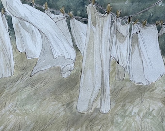 Laundry on the Line | Etsy
