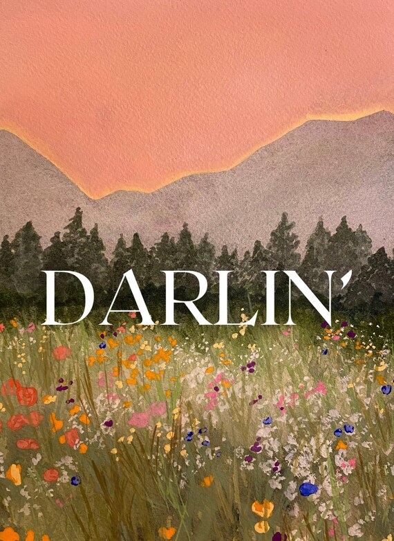 Darlin Flower Field Art Print / Wild Flower Art Print / - Etsy