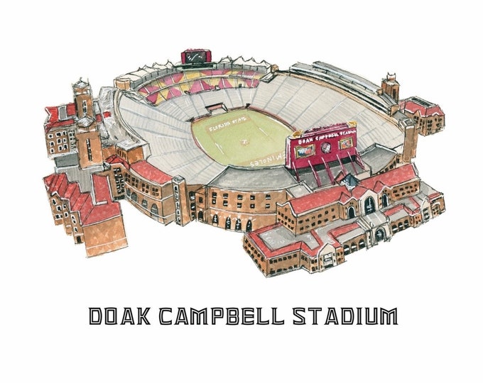Florida State University Vintage Icons Print / FSU Art Print / Florida ...