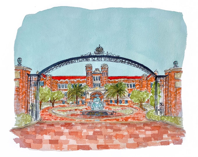 Florida State University Spear Print / FSU Art Print / Florida State ...