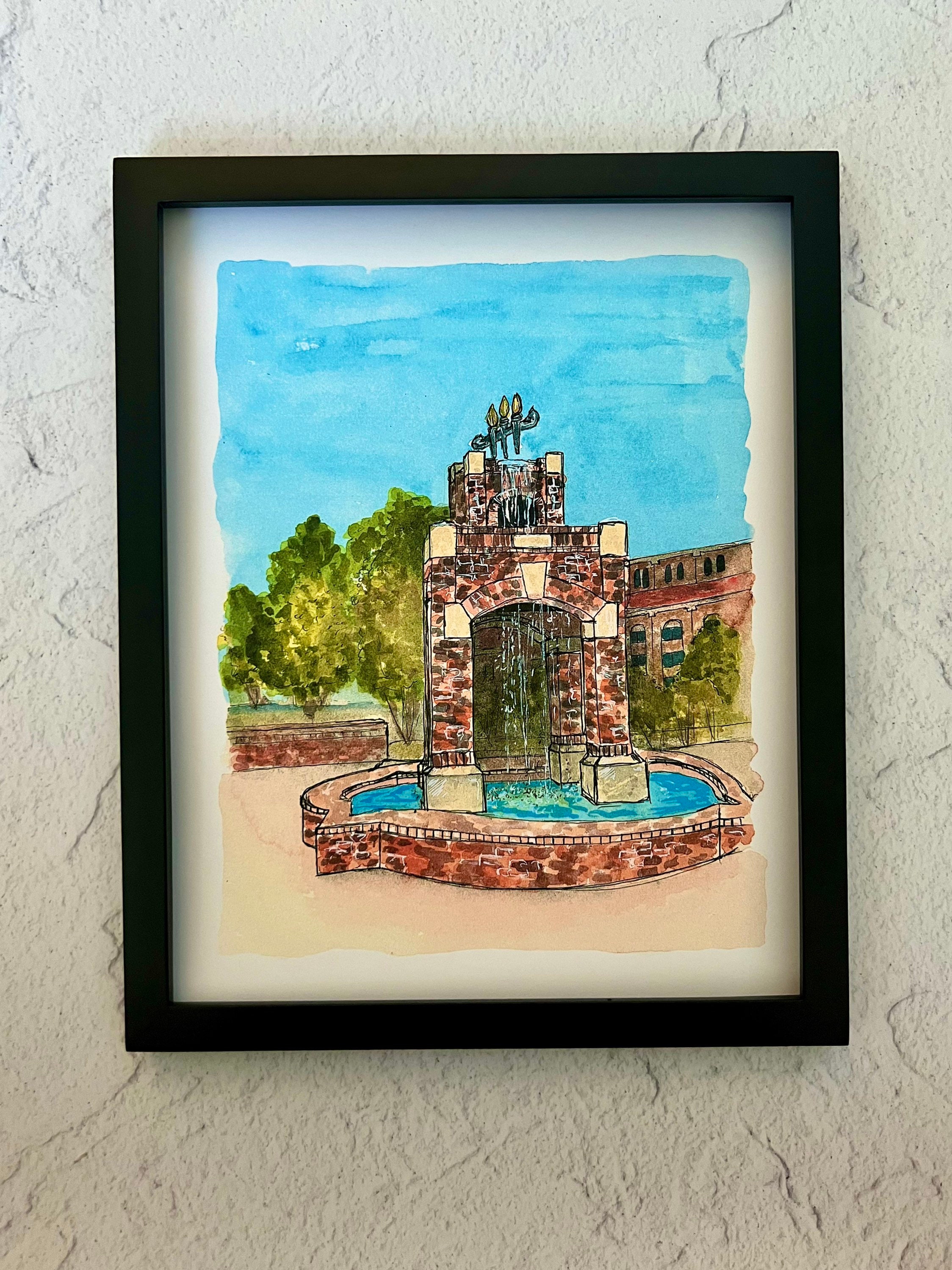Florida State University Heritage Tower Fountain / FSU Art - Etsy