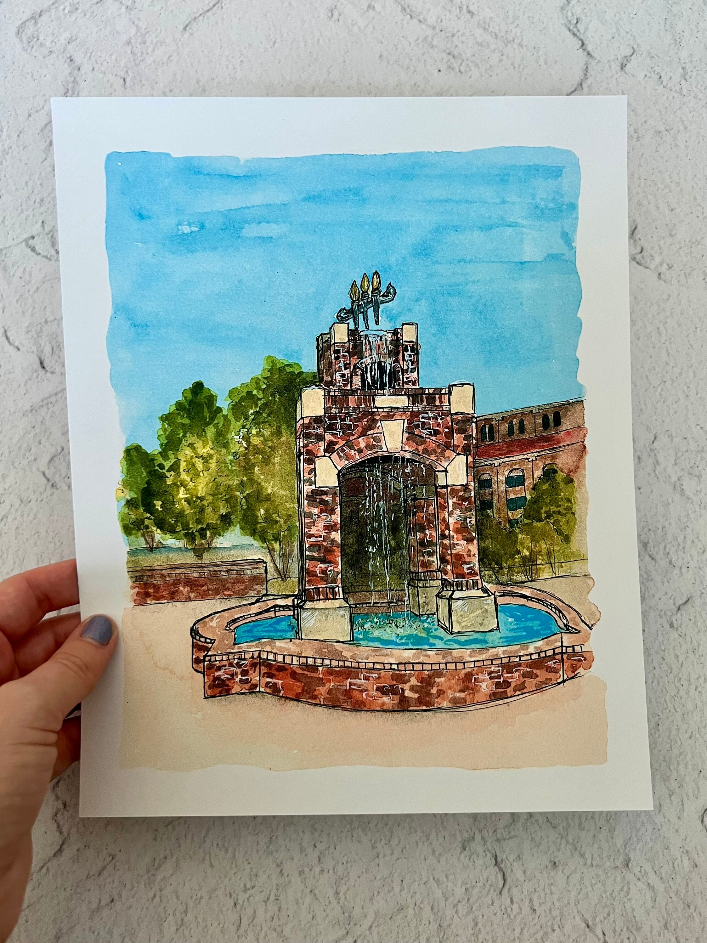Florida State University Heritage Tower Fountain / FSU Art - Etsy