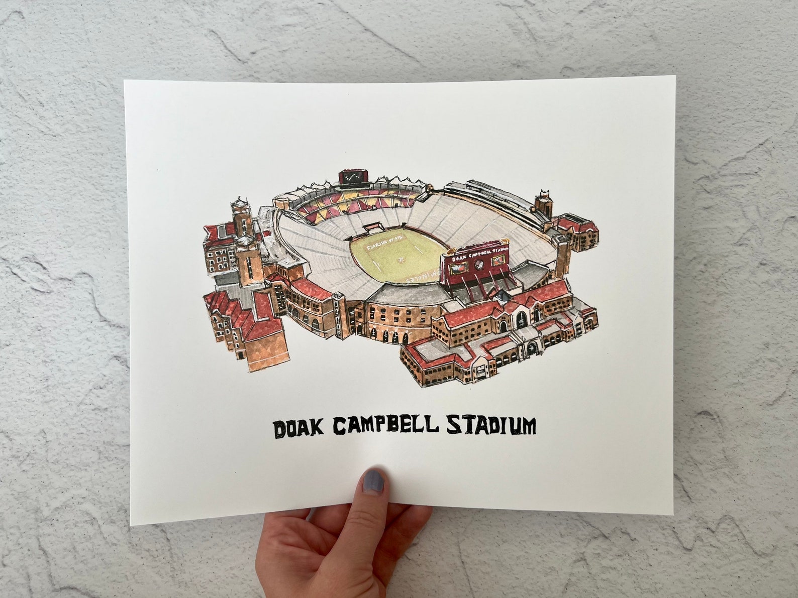 Florida State University Football Stadium Print / FSU Art - Etsy