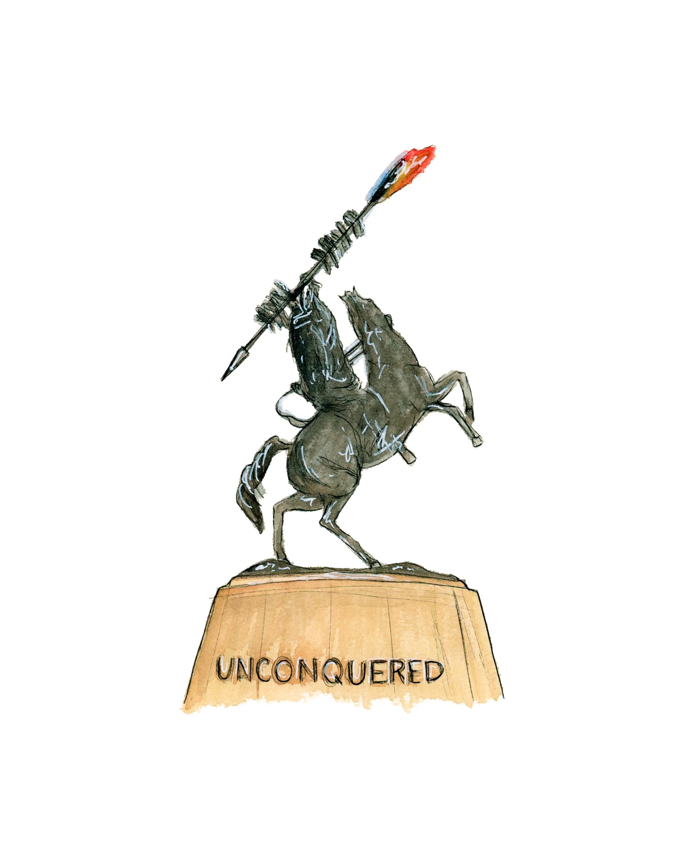 Florida State University Unconquered Statue / FSU Art Print / Florida ...