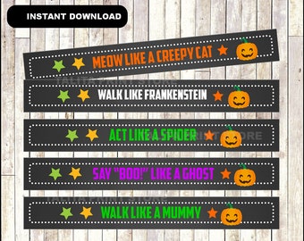 Halloween Charades, Party Game Idea, PDF Printable, Instant Download - Etsy