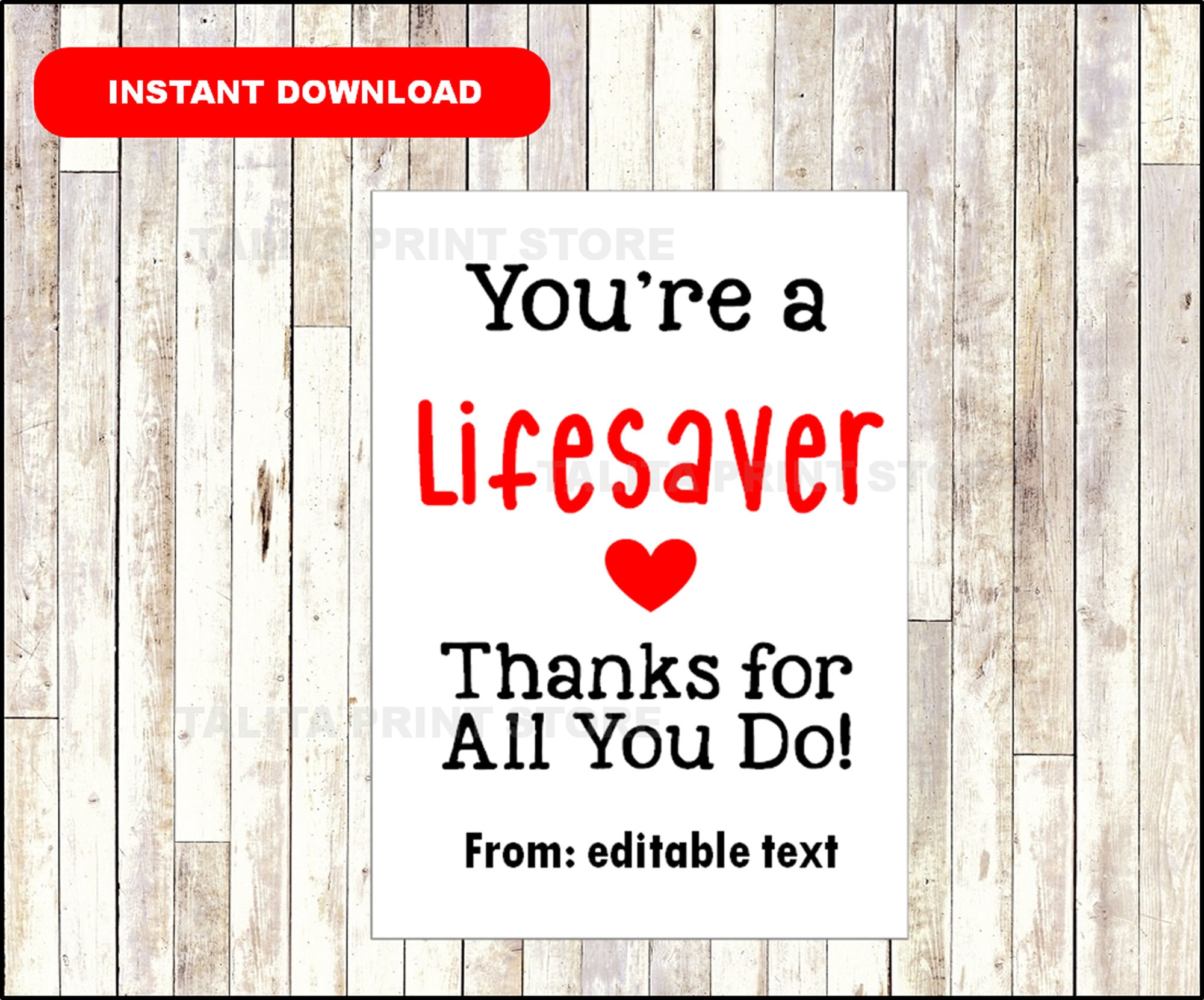 You're a Lifesaver Thanks for All You Do, Happy Nurses Week, Nurse ...
