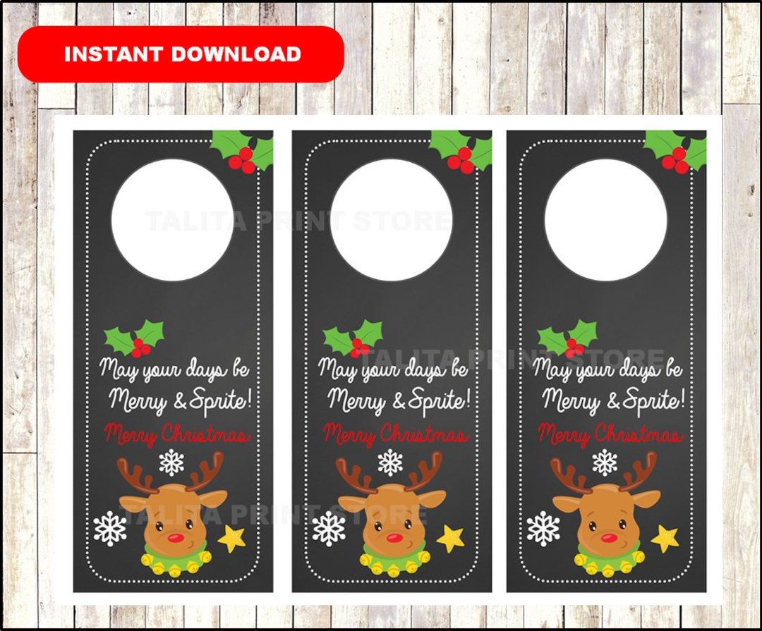 Printable Christmas Sprite Gift Tags Sprite Bottle Tags May Your Days ...