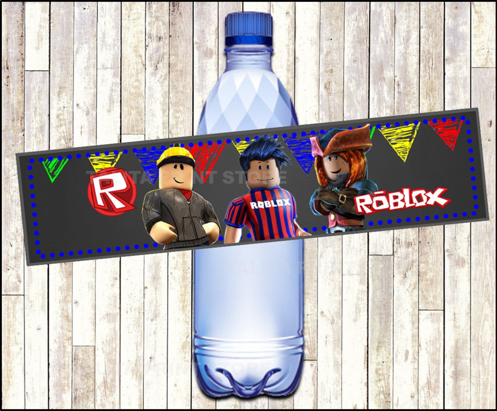 Roblox Chalkboard Water bottle labels printable Roblox water | Etsy
