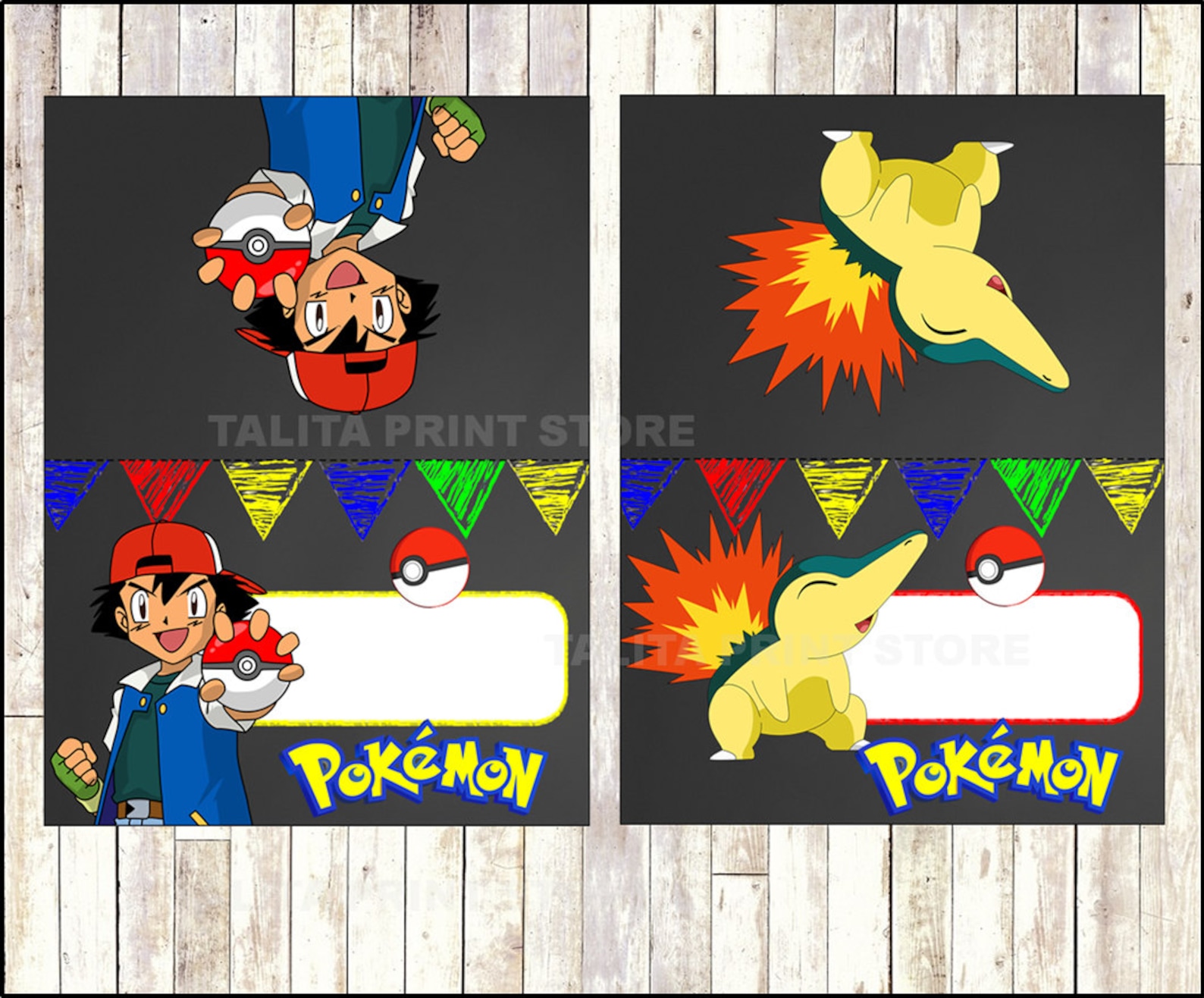 Pokemon Chalkboard Food labels printable Pokemon party food | Etsy