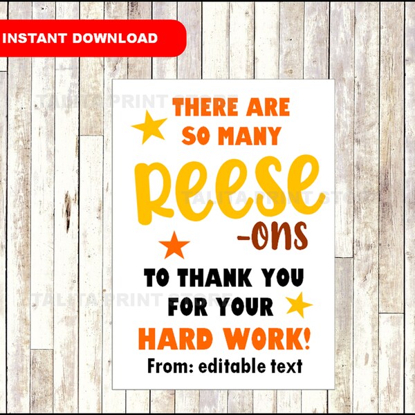 Reeses Thank You - Etsy