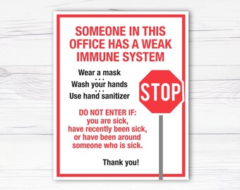 Do Not Enter If Sick - Etsy