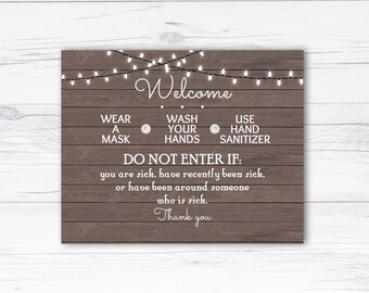 Do Not Enter If Sick Sign - Etsy