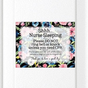 Nurse Sleeping Door Sign, Do Not Knock Unless You Need CPR Sign, Door ...