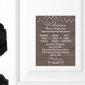 Weak Immune System Door Magnet, Sanitize Hands, Wash Hands, Medically ...