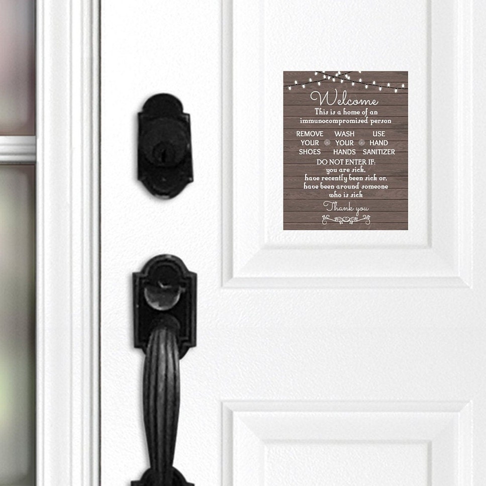 Heart Warrior Door Sign Heart Child Door Magnet Sanitize | Etsy
