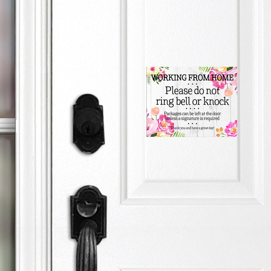 Working Inside Door Sign Work At Home Door Magnet Do Not | Etsy