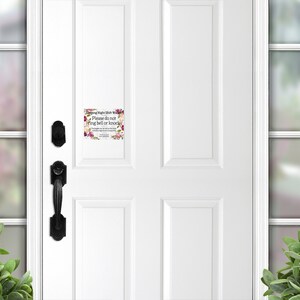 No Soliciting Night Shift Worker Sleeping Front Door Magnet, Night ...