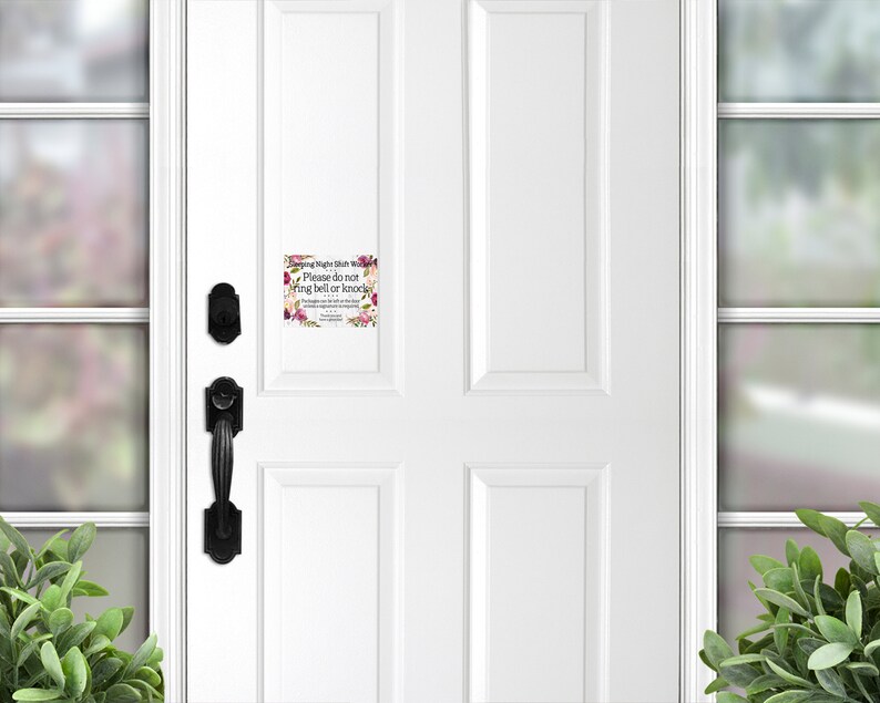 No Soliciting Night Shift Worker Sleeping Front Door Magnet - Etsy