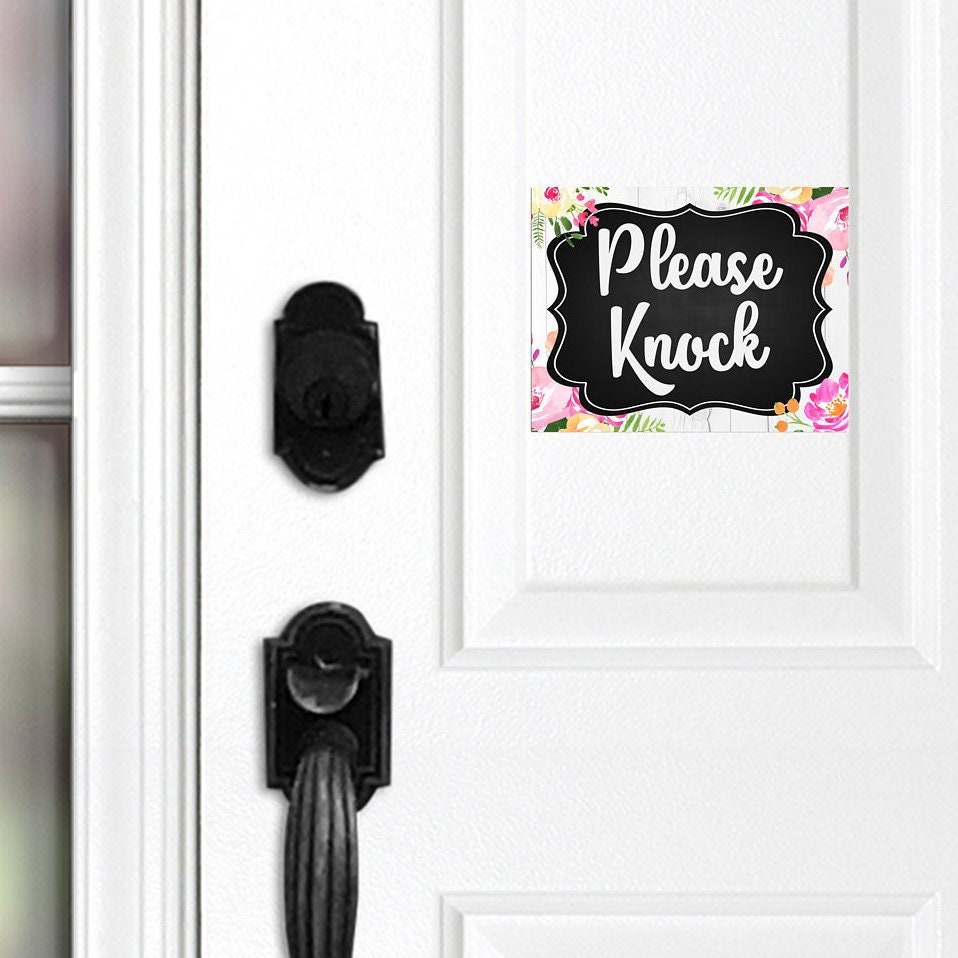Please Knock Door Magnet Please Knock Sign Front Door Sign | Etsy