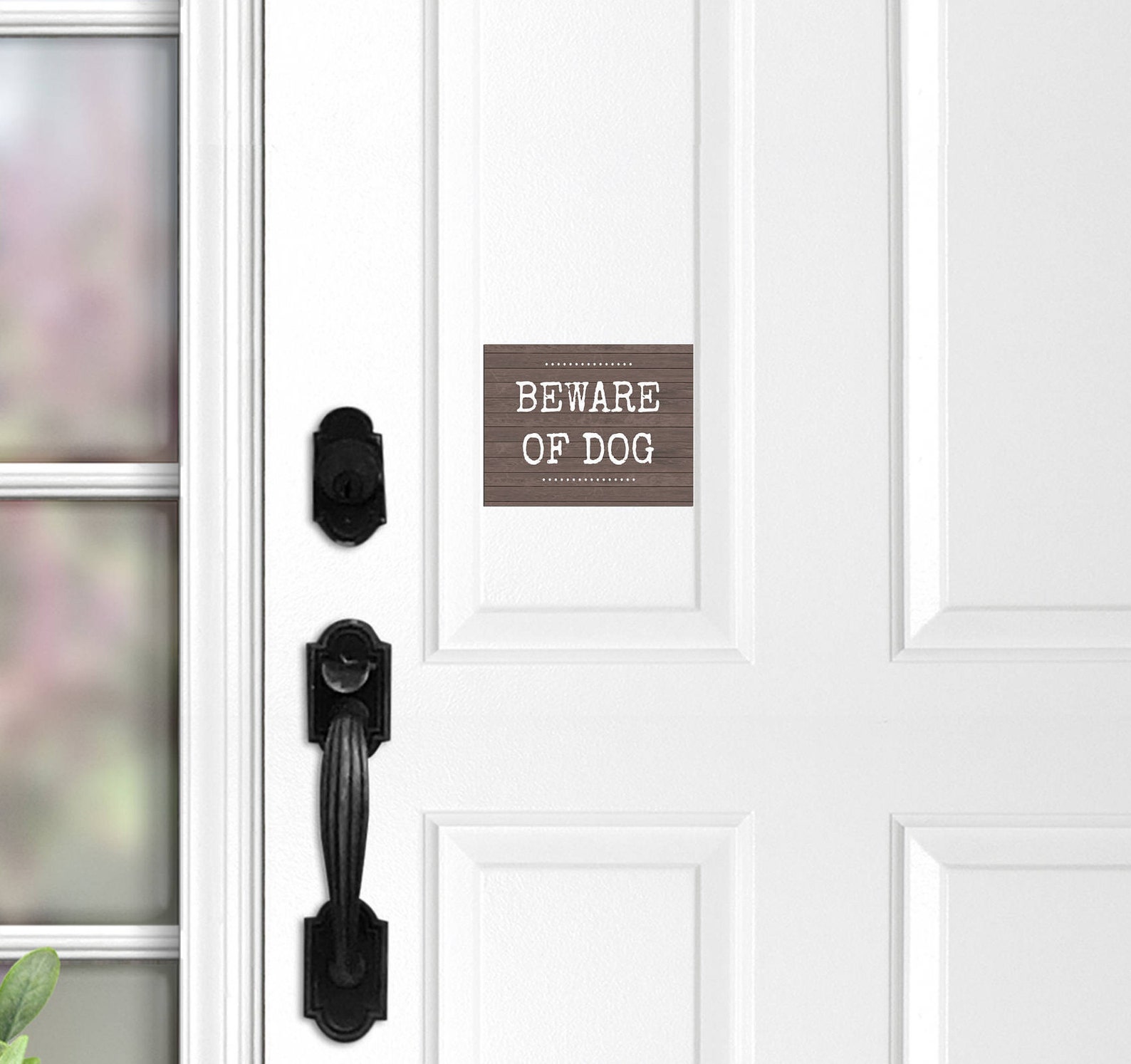 Beware of Dog Door Magnet Door Sign Dogs Barking Dogs - Etsy