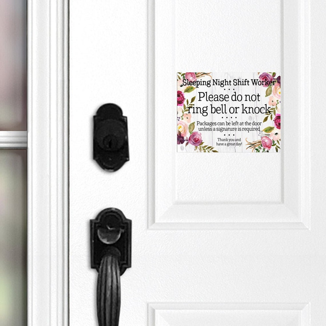 Night Shift Worker Sleeping Front Door Magnet Night Shift | Etsy