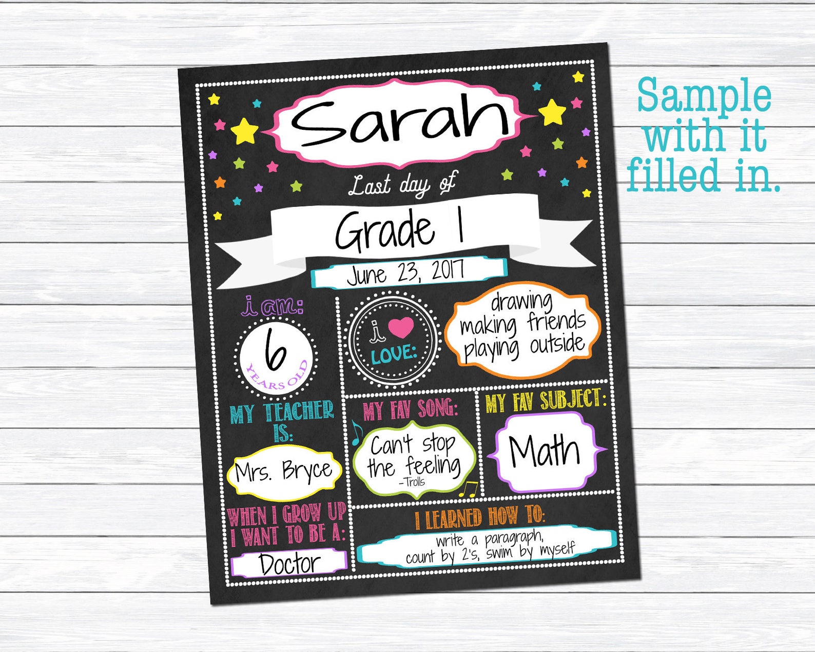 End of School Sign Last Day of School Sign Reusable Sign - Etsy