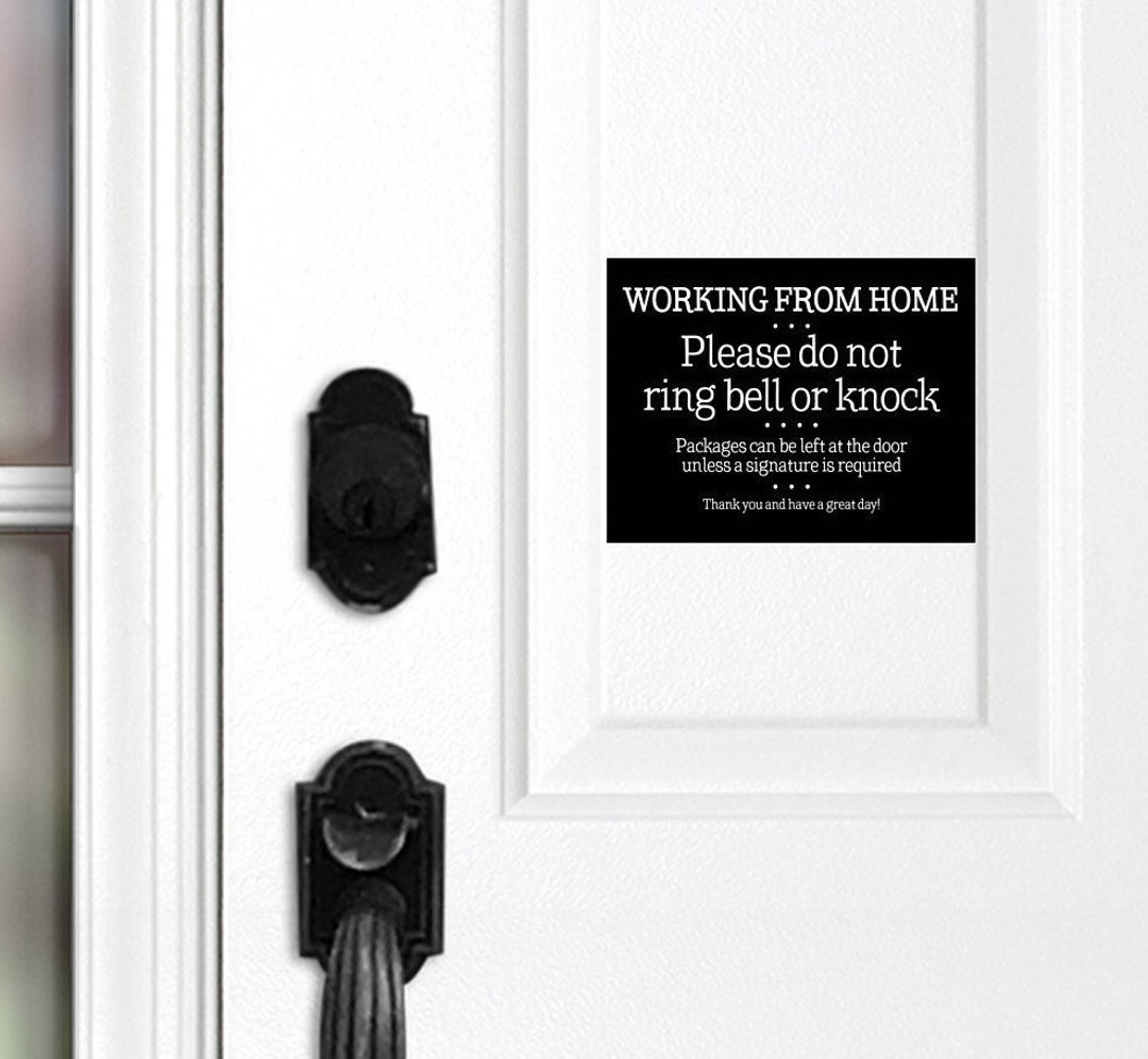 Work at Home Sign, Home Office, Door Magnet, Leave Packages, Do Not ...