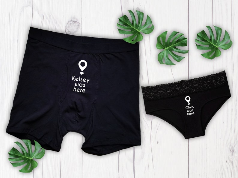 Personalized Couples Underwear Set Cotton Anniversary T Etsy